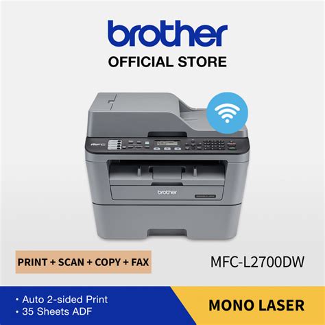 Brother Printer Mfc L2700dw Mono Laser Print Scan Copy Duplex Wifi Fax Hetero