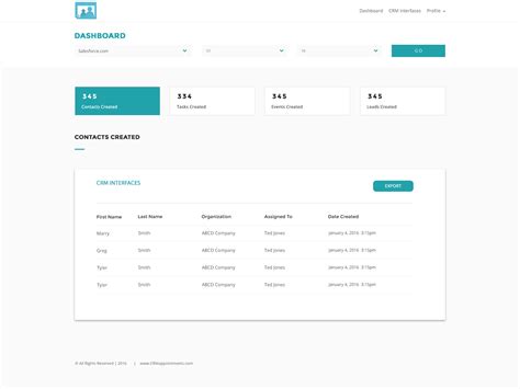 Crm Web Application Design On Behance