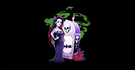 Goth Pin Up Girl Standing Next To A Grave Goth Gothic Gothic