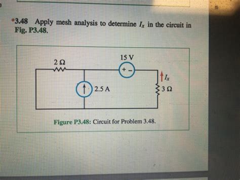 solved 3 48 apply mesh analysis to determine i in the
