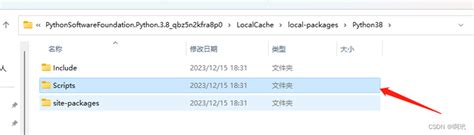 Microsoft Store微软商店安装python找不到scripts文件夹python找不到scripts路径 Csdn博客