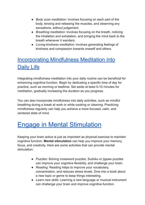 7 Ways To Boost Brain Cognitive Function Tips For Enhancing Mental Performance Pdf