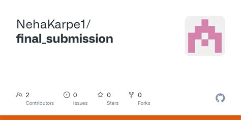 Github Nehakarpe1finalsubmission
