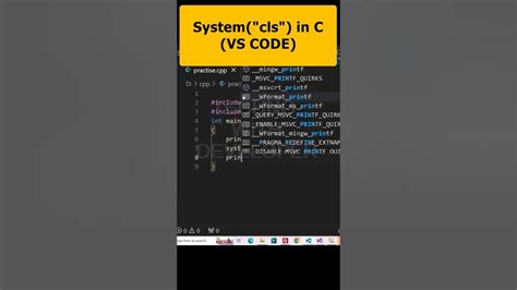 system cls function in c part 189 c programming programmingtips basicprograms youtube