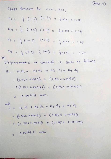 Solved Question 1 2 D Four Node Plane Finite Element Method 40