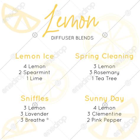 Lemon Diffuser Blends By Shannon Mccabe