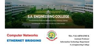 Ethernet Bridging In Computer Networks Pptx