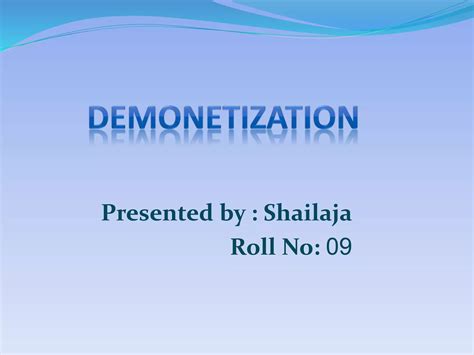Demonetisation Ppt