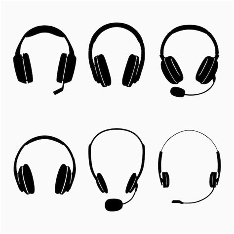 Rechthoekige Hoofdtelefoon Silhouet Afbeeldingen Gratis Downloaden Op