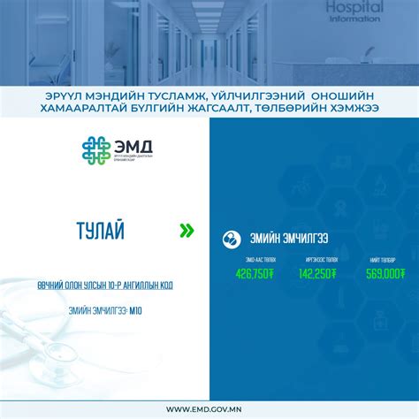 Тулай өвчний хэвтүүлэн эмчлэх тусламж үйлчилгээний 75 хувийг ЭМД ын сангаас хөнгөлнө