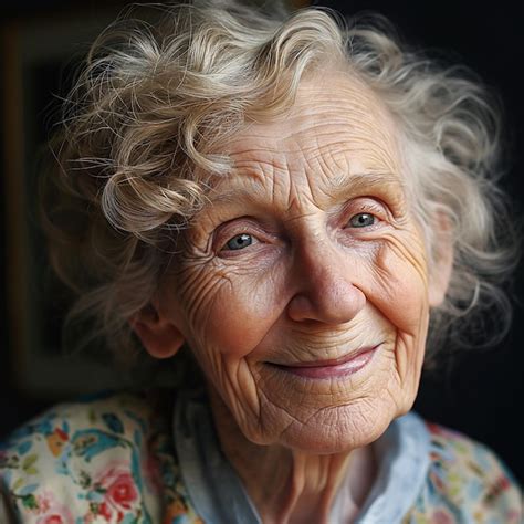 Premium Photo A Portrait Of 100 Years Old Woman Old Granny Smiling