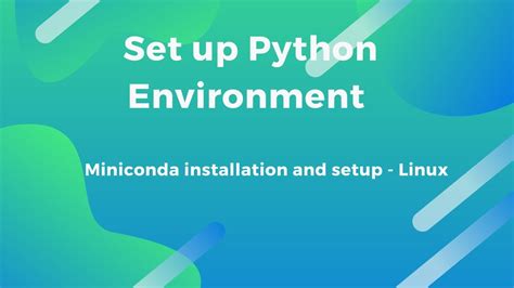 Install Miniconda Ubuntu And Windows10 Youtube