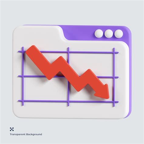 Premium Psd Loss Chart 3d Illustration