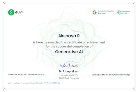 Akshaya Raguraman On Linkedin Generativeai Python Guvi Learningjourney Ai Machinelearning