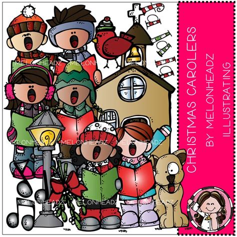 Christmas Carolers Clip Art Combo Pack Melonheadz