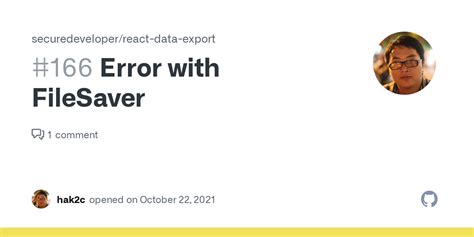 Error With Filesaver · Issue 166 · Securedeveloperreact Data Export