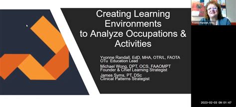Creating Learning Environments To Analyze Occupations App Clinical