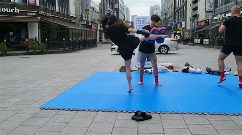 비오는 날 무에타이 야외훈련 코리아 무에타이 Youtube