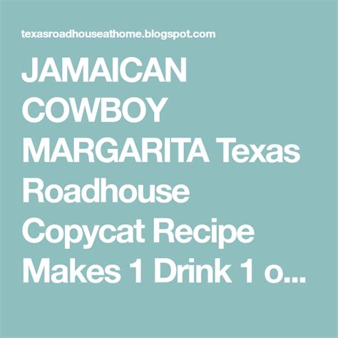 Jamaican Cowboy Recipe From Texas Roadhouse Banana