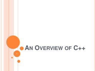 Ppt An Overview Of C Powerpoint Presentation Free Download Id