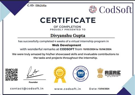 Divyanshu Gupta On Linkedin Webdevelopment Codsoft Internship2024