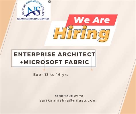 Sarika Kumari On Linkedin Enterprisearchitect Microsoftfabric Immediate Panindia Lookingforjob