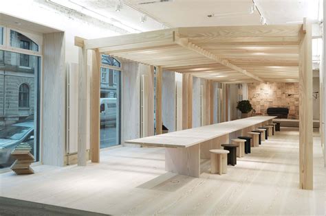 Dinesen Showroom Copenhagen Wooden Furniture Meeting Space Wooden