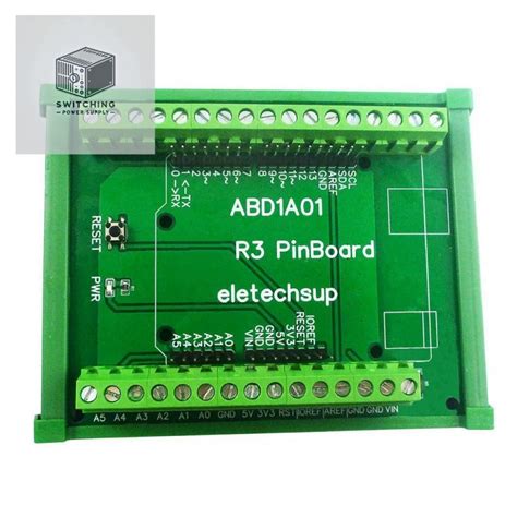 Uno To Din Board Din Rail Mount Screw Terminal Adapter Module For