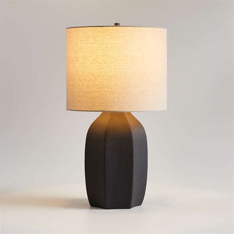 Amaryllis Small Black Ceramic Table Lamp 245 Reviews Crate