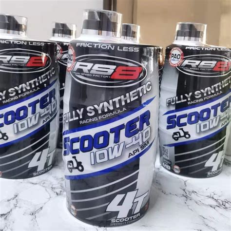 Rs8 Oil Fully Synthetic Scooter 1l 10w40 Shopee Philippines