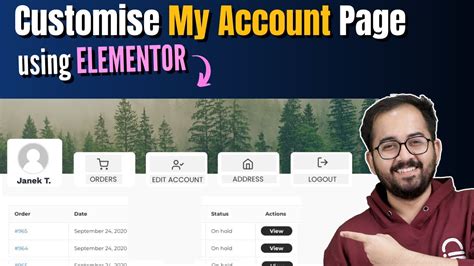 Use Elementor To Customise Woocommerce “my Account” Page Youtube
