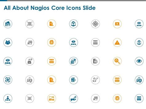 All About Nagios Core Icons Slide Ppt Powerpoint Presentation Ideas Brochure Pdf