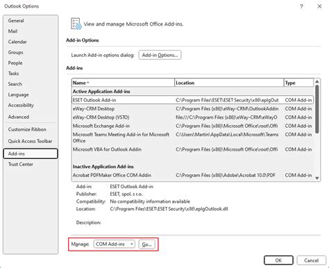 I Cannot See Eway Crm Toolbars In Ms Outlook Addin Disabled