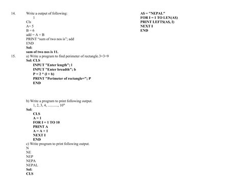 Computer Science And Programming Solution For Class 9 Set 14