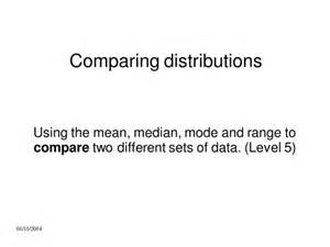Comparing Distributions Using Averages Teaching Resources