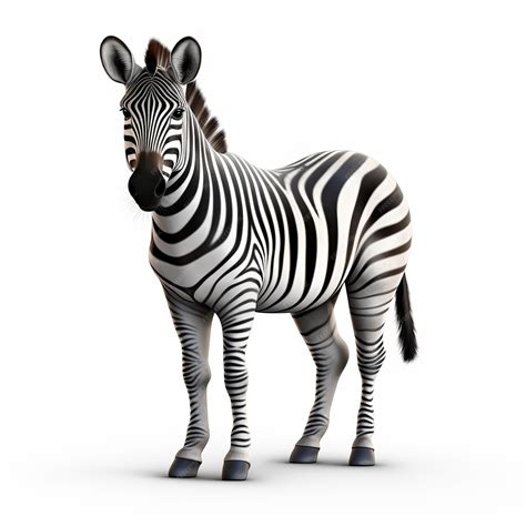 Premium Photo Creative 3d Zebra Animation On White Background