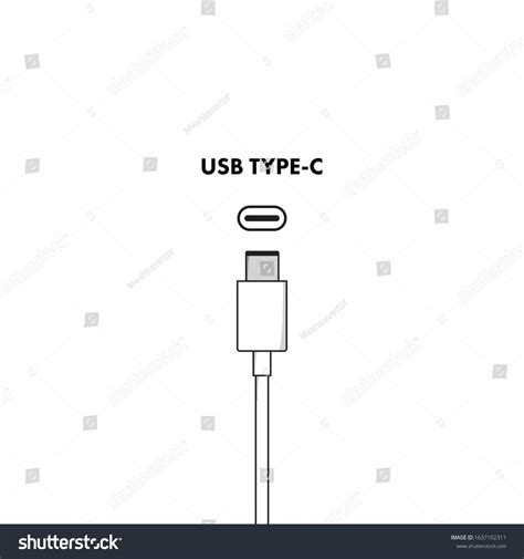 Illustration Vector Usb Type C Icon Stock Vector Royalty Free Shutterstock