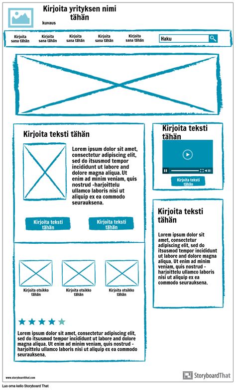 UX Wireframe Storyboard By Fi Examples