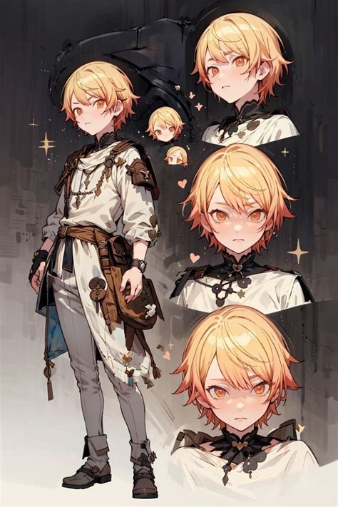 Some Anime Characters With Blonde Hair And Black Clothes One Is