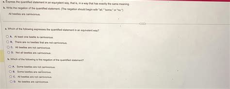 Solved A ﻿express The Quantified Statement In An Equivalent