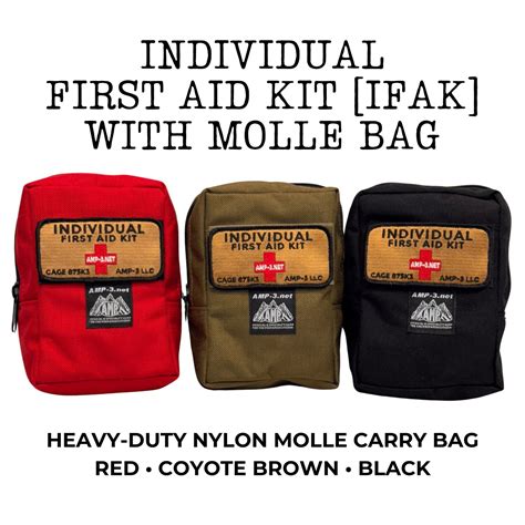 Amp 3 Ifak First Aid Kit With Small Molle Bag