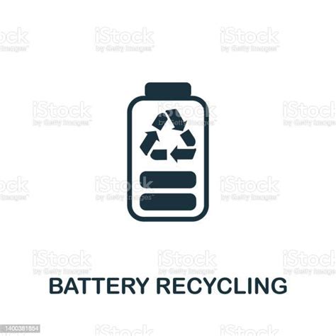 배터리 재활용 아이콘입니다 재활용 수집에서 간단한 그림 웹 디자인 템플릿 인포 그래픽 등을위한 크리에이티브 배터리 재활용 아이콘 배터리 전원에 대한 스톡 벡터 아트 및 기타
