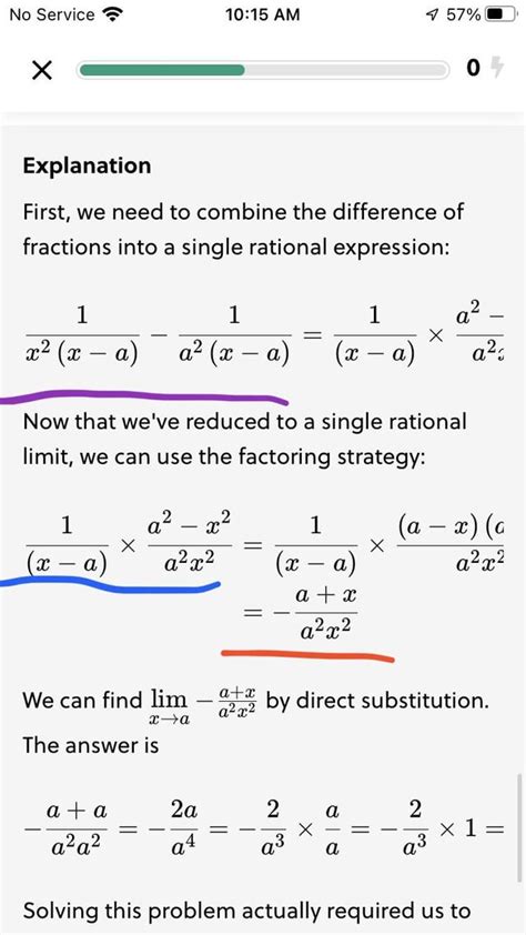 Need Help With Polynomial Fraction Subtraction Purple Line Is The Original Blue Is After