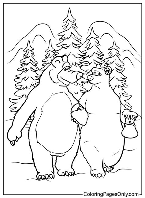 أكثر من ٢٠ صفحة تلوين لماشا والدب ملفات Pdf قابلة للطباعة مجانًا أو