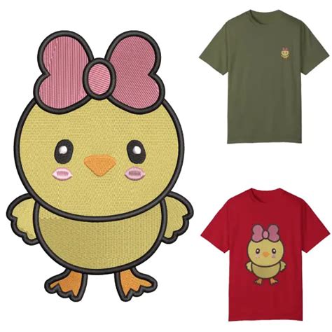 Easter Girl Chick Embroidery Design Stitch Digitizer