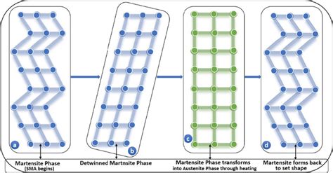 a schematic of the shape memory effect sme in a shape memory alloy