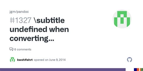 Subtitle Undefined When Converting Restructuredtext To Pdf · Issue 1327 · Jgmpandoc · Github