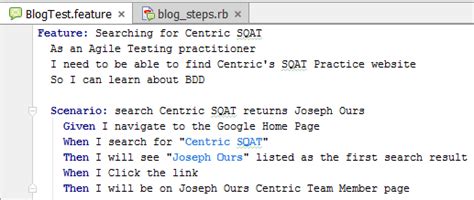 Creating Cucumber Step Definitions