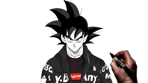 How To Draw Goku Drip Step By Step Dragon Ball Youtube