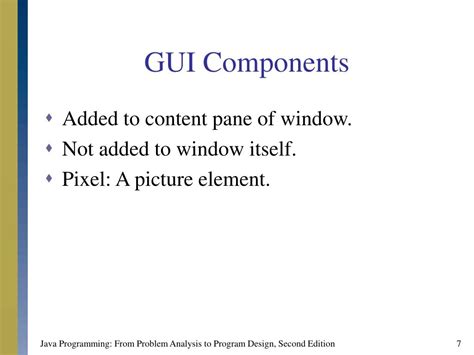 Ppt Chapter 6 Graphical User Interface Gui And Object Oriented Design Ood Powerpoint